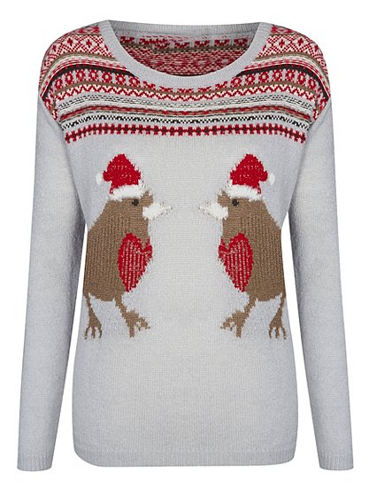 Christmas Fairisle Robin Jumper | Women | George at ASDA Christmas Fairisle Robin Jumper | Women | George at ASDA