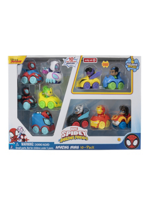 Marvel's Spidey and His Amazing Friends Amazing Mini Vehicles 10-Pack ...