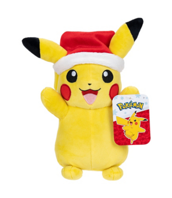 Pokémon Pikachu 8-Inch Plush with Santa Hat | Soft Toys | George at ASDA