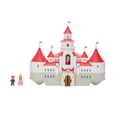Super Mario Movie Deluxe Castle Playset with Mario and Peach Figures ...