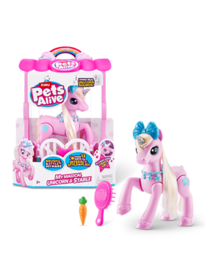 Pets Alive My Magical Unicorn in Stable Interactive Robotic Toy Playset ...