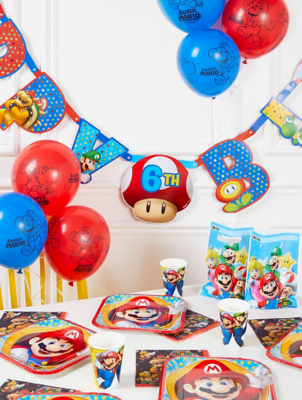 Super Mario Deluxe Party Kit for 16 | Toys & Character | George at ASDA