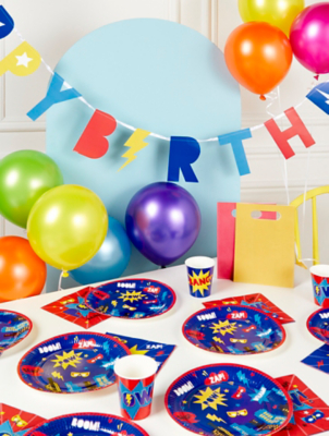 Superhero Deluxe Party Kit for 16 | Toys & Character | George at ASDA