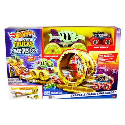 Hot Wheels Monster Trucks Charge & Chase Challenge | Cars, Trains ...
