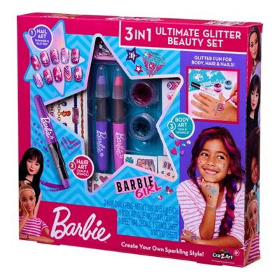 Barbie 3 in 1 Ultimate Glitter Beauty Set | Toys & Character | George ...