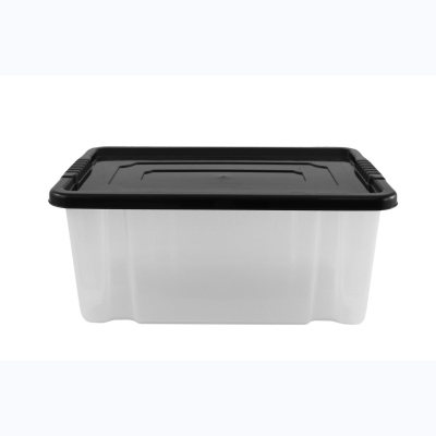 Buy ASDA 45 Litre Plastic Storage Box with Lid - Black, Clear | Asda ...