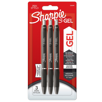 Sharpie S-Gel Gel Pens Black Ink - 3 Pack | School | George at ASDA