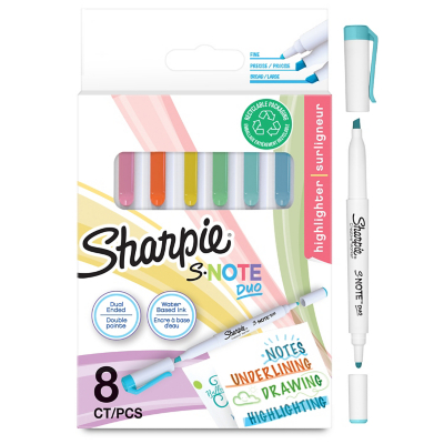Sharpie S-Note Duo Dual-Ended Creative Markers - 8 Pack | School ...