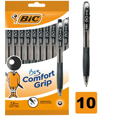 BIC BU3 Grip Black - 10 Pack | School | George at ASDA