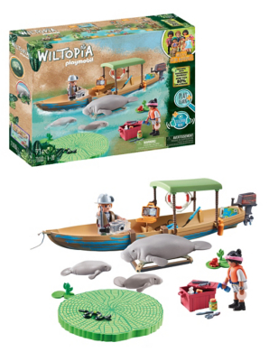PLAYMOBIL 71010 Wiltopia Amazon River Boat with Manatees | Toys ...