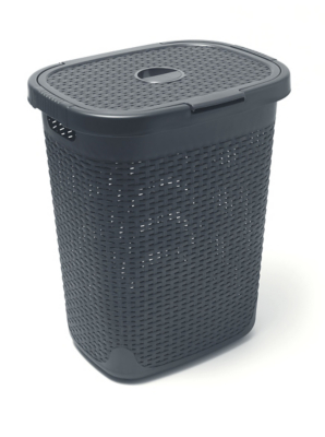 Addis Cream 40L Rattan Effect Laundry Basket | Home | George at ASDA