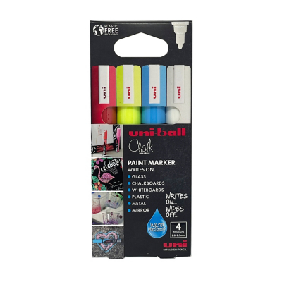 uni-ball Chalk Marker 4 Piece Assorted Pack | School | George at ASDA