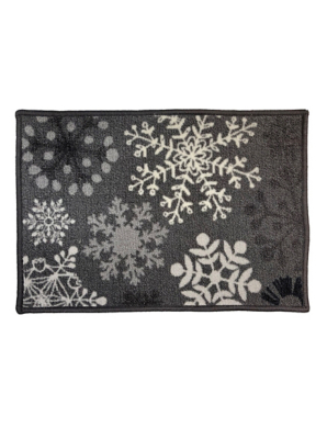 Mighty Mat Grey Snowflake Washable | Home | George at ASDA