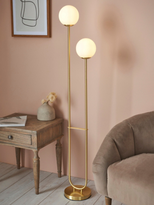 Beeston 2 Light Gold Floor Light | Home | George at ASDA