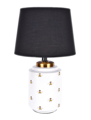 Hestia Ceramic Bee Lamp with Cotton Shade | Home | George at ASDA