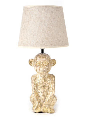 Hestia Monkey Table Lamp 33cm | Home | George at ASDA
