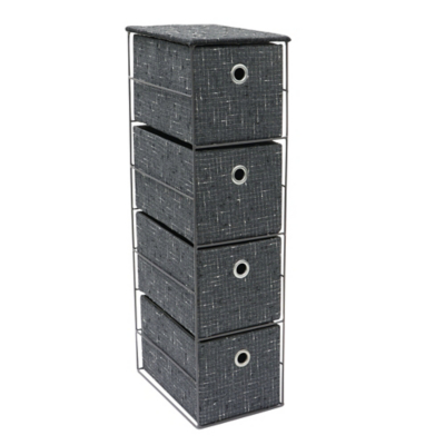 JVL Shadow 4 Drawer Narrow Fabric Storage Tower | Home | George at ASDA