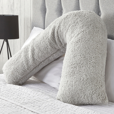 Huggleland Grey Teddy V-shape Super Soft Pillow | Home | George at ASDA