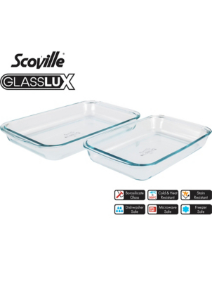 Scoville Glasslux 2 Piece Roaster Set 2.2L/3L | Home | George at ASDA