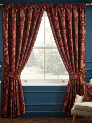 Burgundy And Gold Curtains