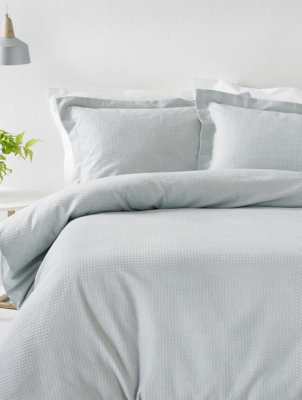 The Linen Yard Waffle Textured 100% Cotton Duvet Cover Set | Home ...