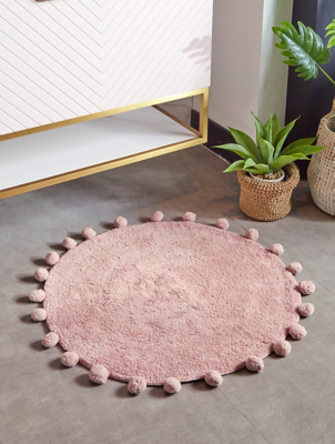 Furn Circle Pom Pom Cotton Anti-Slip Bath Mat | Home | George at ASDA