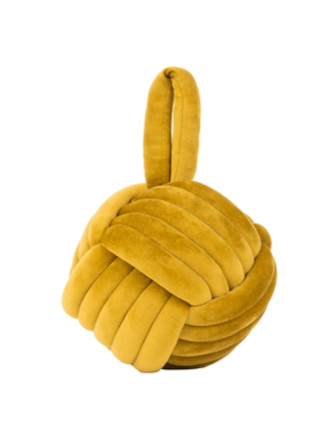 Yellow Furn Knot Velvet Door Stop | Home | George at ASDA