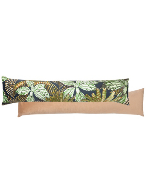 Natural Wylder Tropics Mogori Abstract Leaves Velvet Draught Excluder ...