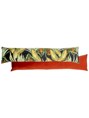 Orange Wylder Tropics Mogori Abstract Leaves Velvet Draught Excluder ...