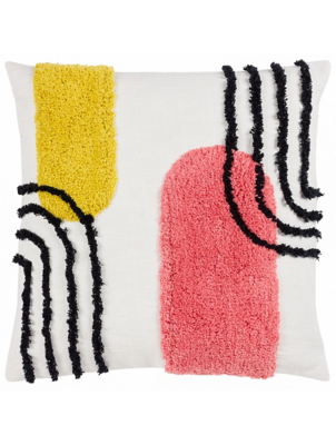 Heya Home Elmer Cotton Tufted Cushion | Home | George at ASDA
