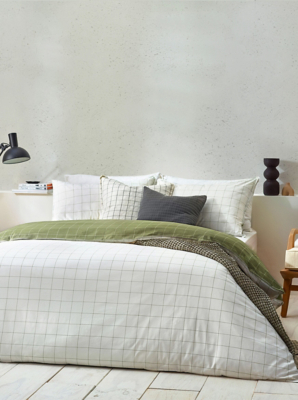 Yard Howarth Green Check 100% Cotton Duvet Cover Set | Home | George at ...