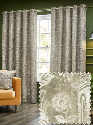 Wylder Tropics Linen Bengal Chenille Eyelet Curtains | Home | George at ...