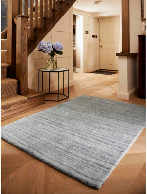 Origin Grey Fine Stripes Wool Rug | Home | George at ASDA