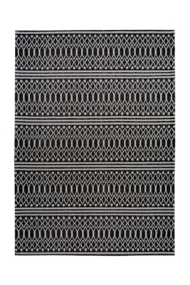 Relay Grey Linear Pattern Cotton Rug | Home | George at ASDA