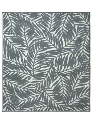 Homemaker Grey Leaf Rug | Home | George at ASDA