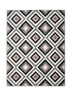 Homemaker Pink Square Design Rug | Home | George at ASDA