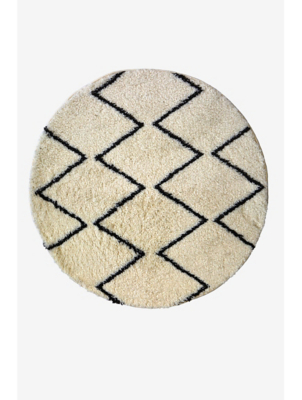 Homemaker Snug Zig-Zag Mono 100cm Circle Rug | Home | George at ASDA