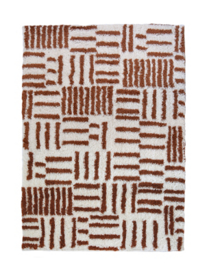 Homemaker Linear Checks Shaggy Rug | Home | George at ASDA