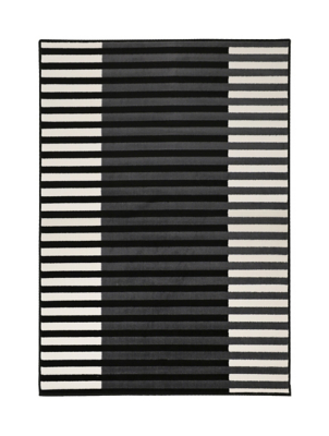 Homemaker Maestro Multi Stripe Rug Black | Home | George at ASDA