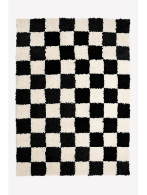 Homemaker Black & White Checkerboard Rug | Home | George at ASDA