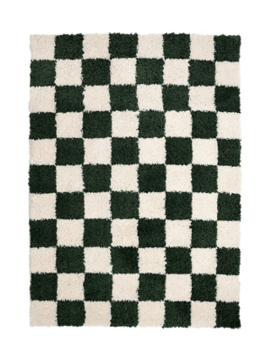 Homemaker Green Checkerboard Rug | Home | George at ASDA