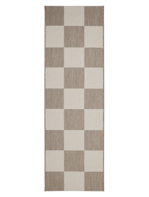 Homemaker Indoor/Outdoor Natural Checkerboard Runner | Home | George at ...