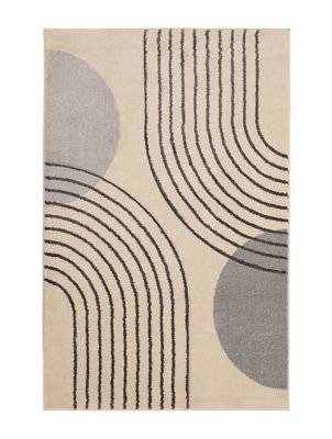 Homemaker Carved Modern Arcs Grey Rug | Home | George at ASDA