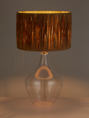Clear Glass Table Lamp | Home | George at ASDA
