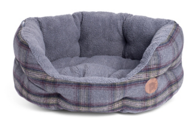 Petface Grey Tweed Oval Dog Bed | Home | George at ASDA