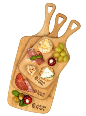 Russell Hobbs 3 Piece Bamboo Paddle Chopping Board Set | Home | George ...