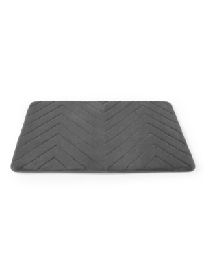 Beldray Antibac Embroidered Memory Foam Bathmat Charcoal | Home ...