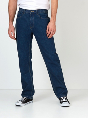 Straight Fit Dark Wash Jeans | Men | George at ASDA