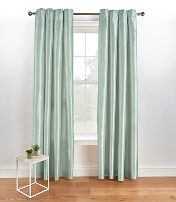 Duck Egg Faux Silk Curtains | Home | George