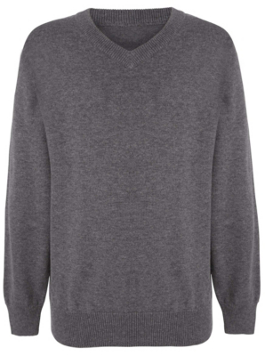 Grey School V-Neck Jumper | School | George